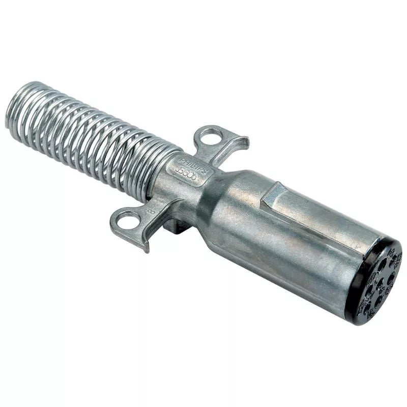 Phillips 7 Way Plug with Spring Guard at Rear- 15-730S