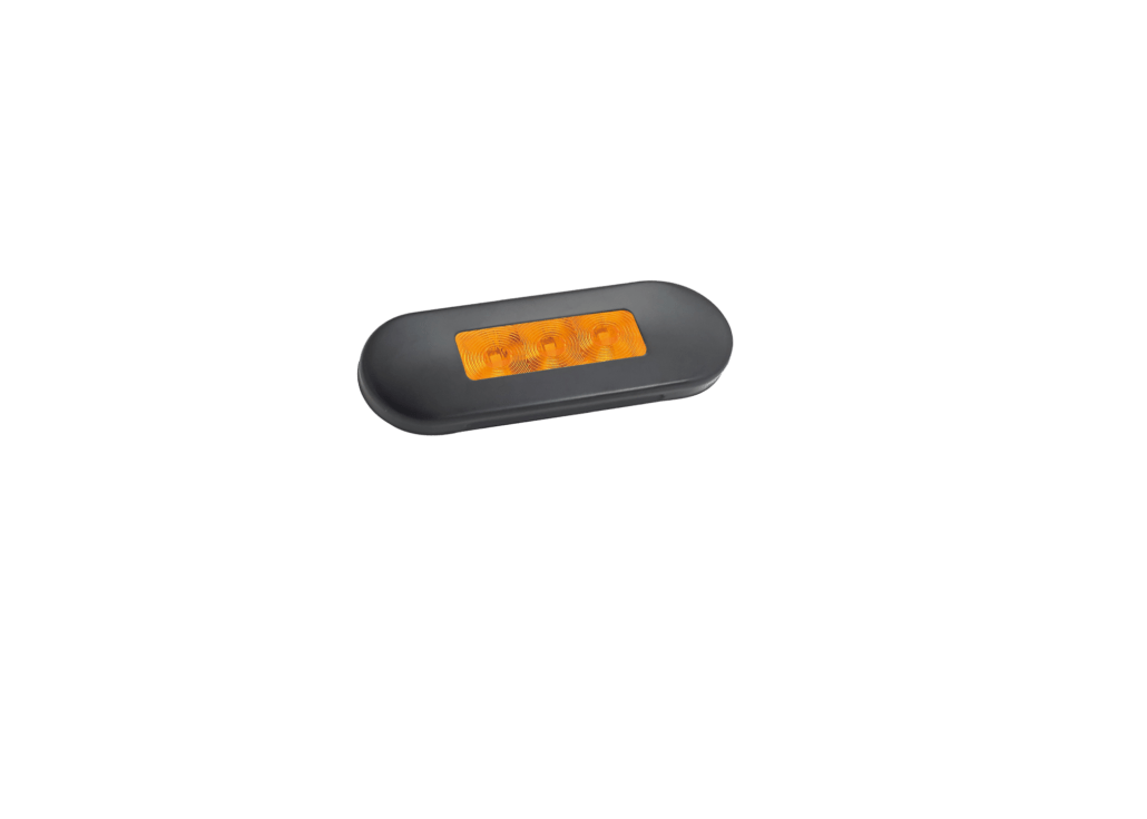 Lucidity Slim Line LED Amber Marker Lamp - Premium Black