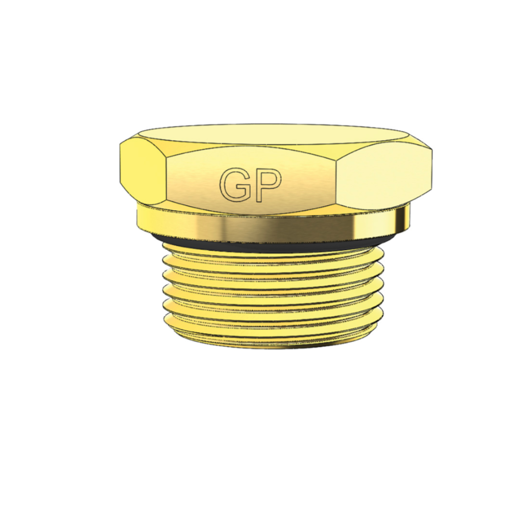 Brass Hex Head Plug Metric