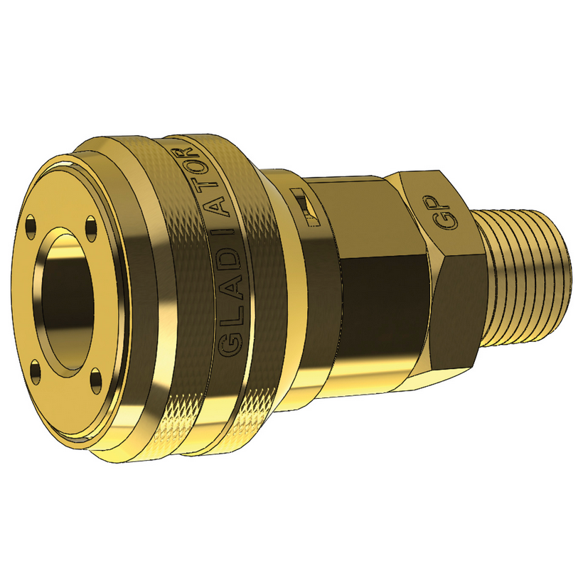 Female Trailer Coupling, Male Thread - Non-sealing